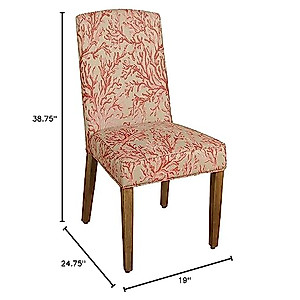 HomePop Parsons Classic Dining-Chairs, Single Pack, Coral