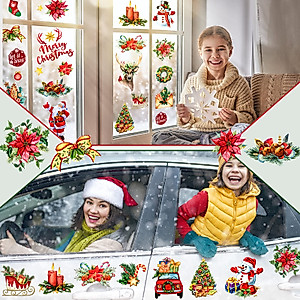 Glenmal 24 Sheets Christmas Rub on Transfers for Crafts and Furniture Rub on Transfer Stickers Snowman Gnome Floral Rub on Decals for Wood DIY Craft Furniture, 5.9 x 5.9 Inch