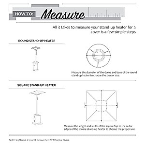 Classic Accessories Veranda Water-Resistant 34 Inch Square Stand-Up Patio Heater Cover, Outdoor Heater Cover