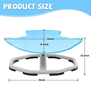 Jootan Sensory Spinning Chair, Spin Chair for Kids Autism, Non-Slip Kids Swivel Chair, Kids Sensory Chair, Sit and Spin Toy Training Body Coordination (Blue)