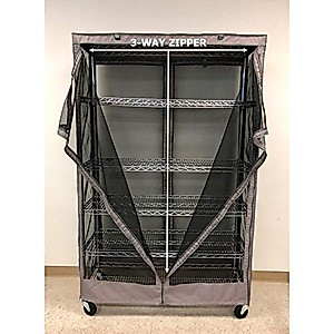 Formosa Covers Storage Shelving Unit Cover fits Racks 48" Wx18 Dx72 H Netting (Cover only)