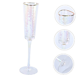 Gogogmee 1pc Glass Mojito Glasses Glass Party Wine Cups Martini Cups Dessert Glasses Goblet Toasting Glasses Vintage Glasses Crystal Glass Dinner Party European Style