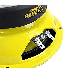 Pyle PLG64 6.5" 1200W Car Audio Mid Bass/Midrange Subwoofer Speaker Set, 2 Pair with Yellow CD P.P. Cone, 4 Ohm Impedance, and Edge Suspension