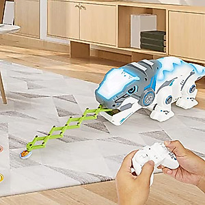 PWTAO Remote Control Chameleon Toy Realistic Animal Infrared RC Chameleon Fake Chameleon Toys Electric Toys Party Favors Party Supplies Halloween Pranks Joke for Kids Adults Gift