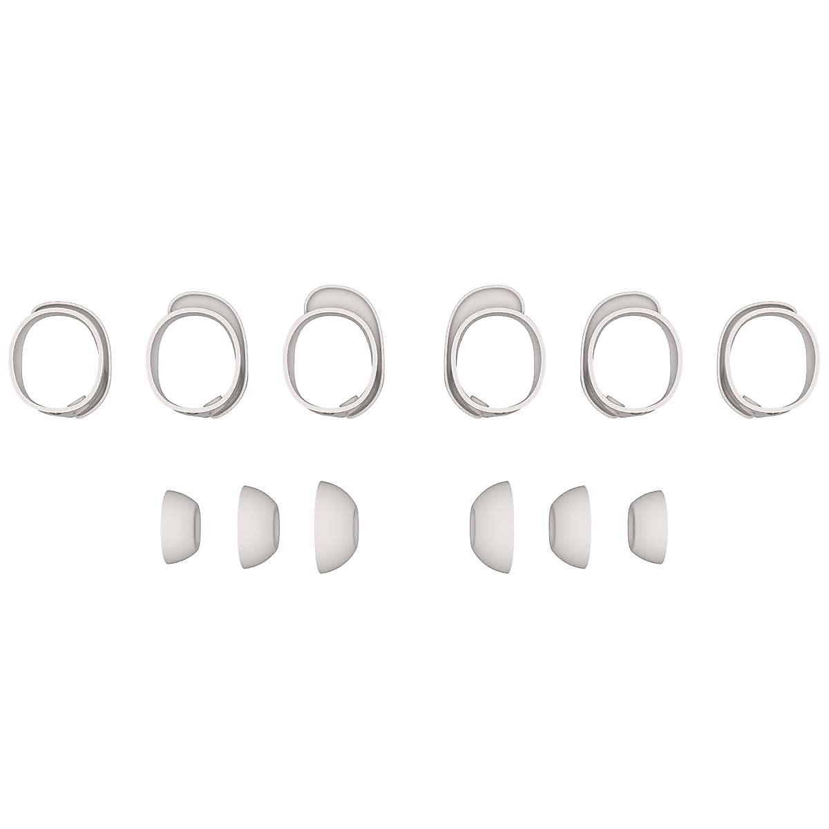 Bose QuietComfort Ultra True Wireless Bluetooth Adjustable Noise Cancelling Earbuds, Spatial Audio, Up to 6 Hours of Play Time, White Smoke Bundle with Fit Kit