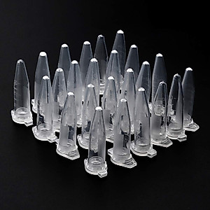 BronaGrand 200 Pieces 0.5ML Polypropylene Graduated Microcentrifuge Tubes with Attached Lid Clear