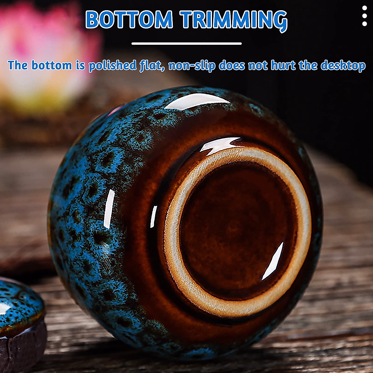 BLLREMIPSUR 2 PCS Ceramic Canister for Loose Leaf Tea, Beautiful Chinese Style Tea Containers with Tassel, Small Tea Coffee Sugar Storage Organizer