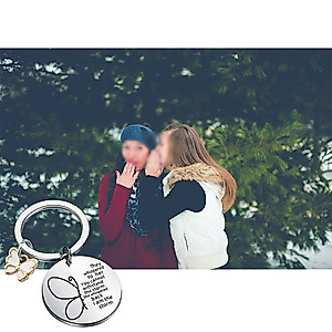 FUSTMW Butterfly Inspirational Gifts I Am The Storm Keychain Encouragement Gifts Butterfly Lover Gifts They Whispered to Her You Cannot Withstand The Storm (Silver)