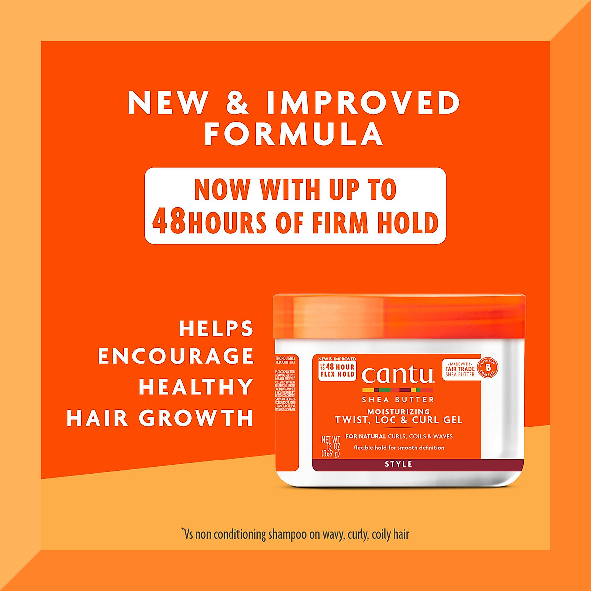 Cantu Moisturizing Twist & Lock Gel with Shea Butter for Natural Hair, 13 oz (Packaging May Vary)