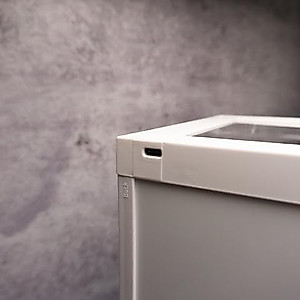 White Collectible Display Show Case Illumicase+ with LED Lights & Mirror Base & Back for 1/64 1/43 1/32 1/24 1/18 Scale Models by Illumibox MJ7710 MW