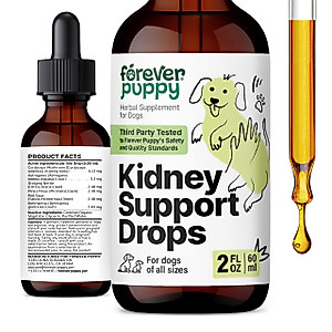 Kidney Support Drops for Dogs - Natural Kidney Care w/Cordyceps Mushroom & Stinging Nettle Leaf - Dog Food Supplements for Dogs' Kidney Health - Liquid Pet Vitamins and Supplements - 2 oz