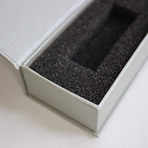 Caterpillar Red 4 x Magnetic USB Presentation Gift Boxes, Silver Grey Color, Flash Drives, Removable Drives, Wedding USB Box, Wedding Presentation Gift Box, Photography, 4, Present Gift