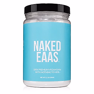 Naked EAAs Amino Acids Powder - 50 Servings - Vegan Unflavored Essential Amino Acids 500 Grams - Instantized All Natural EAA Powder Supplement