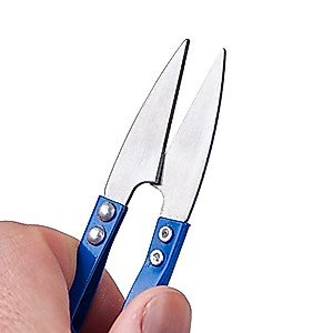 4 Inch Bonsai Pruning Scissors, Bud And Leaves Trimmer Yarn Thread Cutter Snips Trimming Supplies, Gardening Clippers Flower, thread snips, U-shaped sewing scissors, Sewing Scissors (3 Pcs)