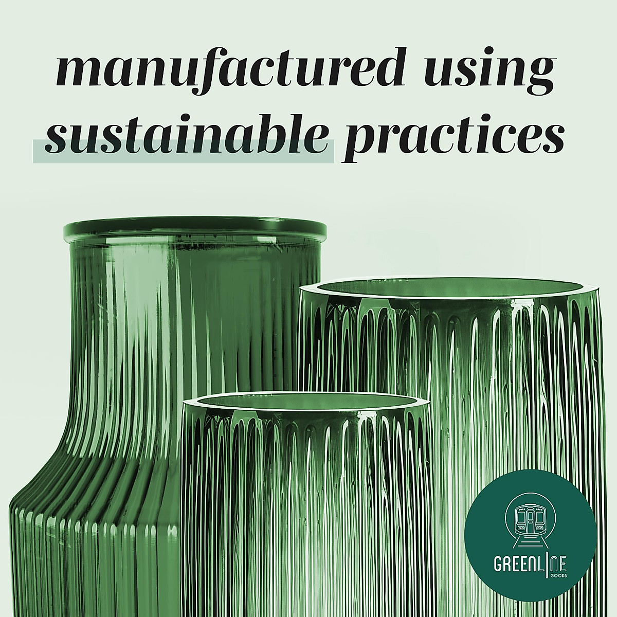 Greenline Goods Ribbed Drinking Glasses Set of 4 – 14.7 oz Mulberry Ribbed Glassware Sets – Fluted Glassware & Glass Cups Set, Versatile Glasses Drinking Set for Everyday Use and Special Occasions