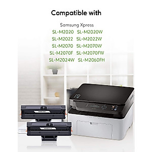 Compatible Toner Cartridge Replacement for Samsung MLT111S MLT-D111S MLTD111S D111S, High Yield, Use with Samsung Xpress M2020W, M2070FW, M2070W Laser Printer (Black), 2-Pack