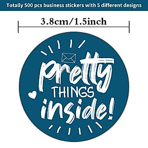 500 Pieces Mail Stickers Small Business Post Package Labels Thank You for Your Order Stickers for Businesses Online Shop Owners
