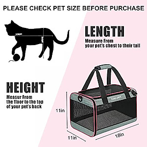 DALIAN Dog ​Soft-Sided Carriers, Airline Approved Pet Carrier for Travel, Maximum Pet Weight 18 Pounds