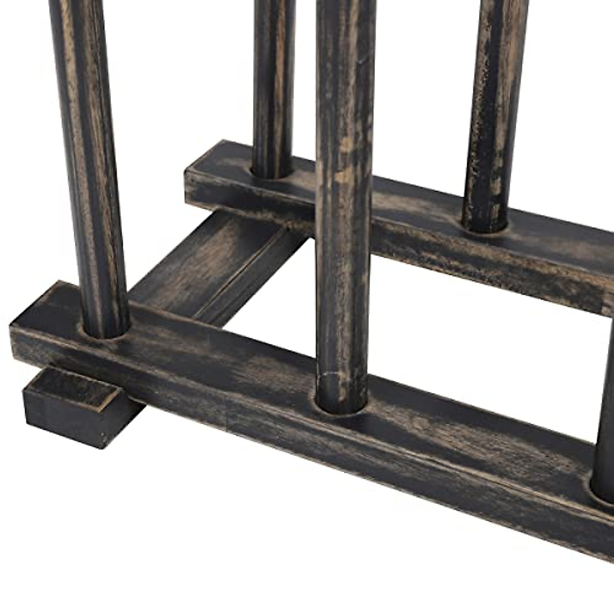 Maison Sucasa Boot Rack, 6 Pair Capacity, Freestanding, Shoe Organizer, Entryway, Mudroom, Wood, Brown