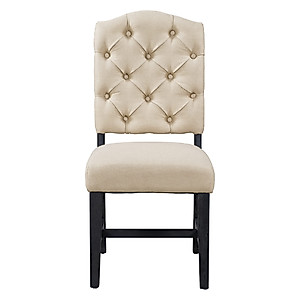 RUNWON 5-Piece Retro Style Extendable Round Kitchen Dining Table Set with 4 Upholstered Chairs, Espresso+Gray