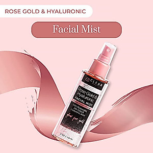 Clear Beauty Rose Gold & Hyaluronic Acid Face Mist - Dermatologist Tested, Moisturizes, Calms Redness & Tones Skin, Balancing Facial Spray, Cruelty-Free, Vegan, 95% Natural, Non - GMO, All Skin Types
