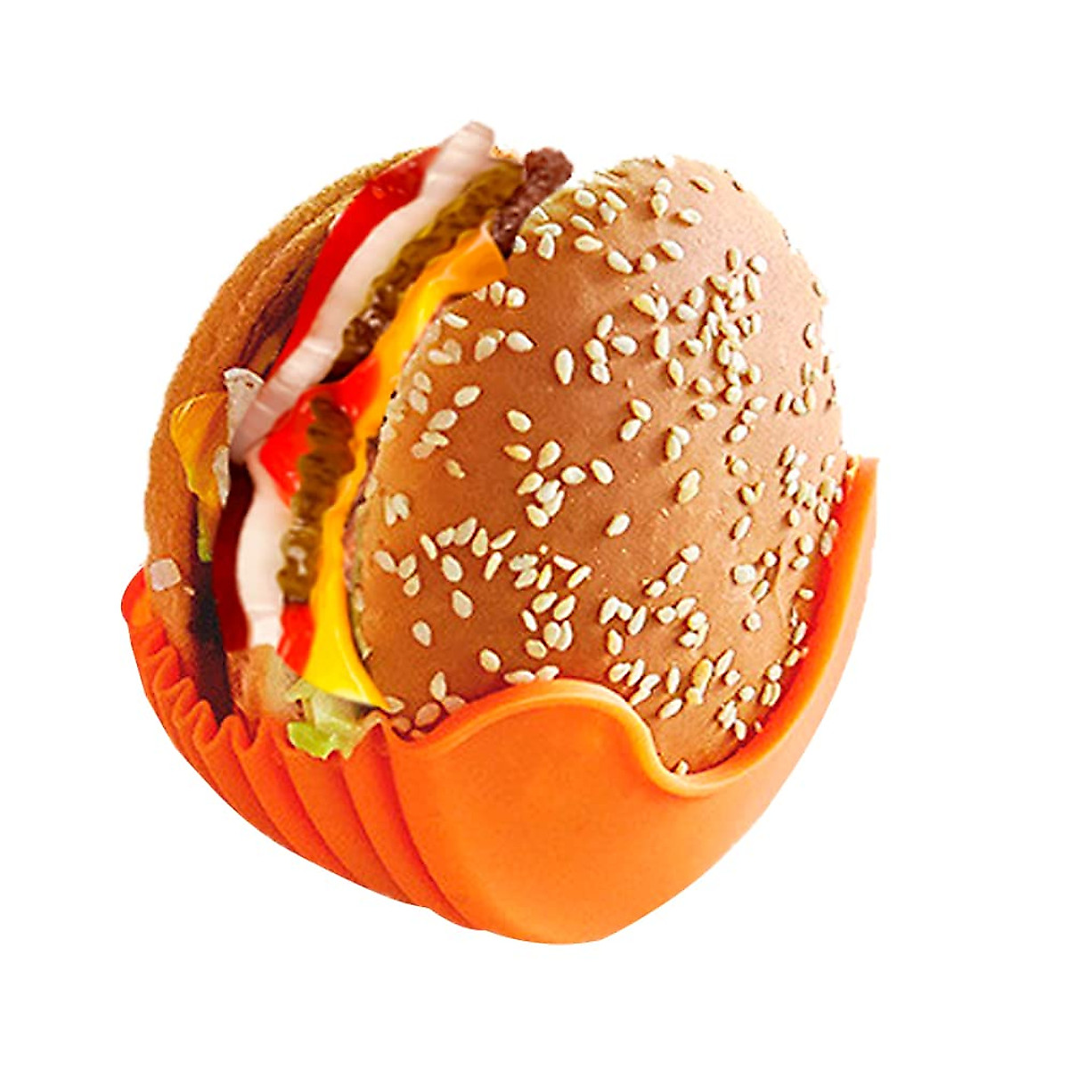 Hamburger Holders silicone burger holder plastic hamburger baskets clean eating containers 4 HOLDERS sandwich containers kids burger holder for eating