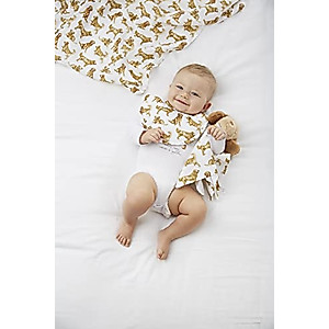 Mud Pie Dog Print Baby Crawler Bib Gift, Golden Retriever, 0-6 Month