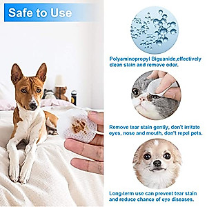 OPULA Dog Eye Wipes,Cat Dog Eye Cleaner,Pet Tear Stain Remover Wipes,300 Count Dog Eye Cleaning Wipes,Eye Cleaner Pads, Unscented Gentle Pet Tear Wipe