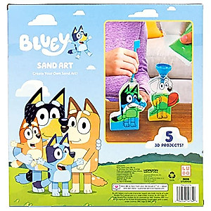 Bluey Sand Art, Includes 5 Sand Art Bottles & 7 Colored Sands, Features Bluey & Bingo, Create Your Own Sand Art, DIY Sand Art Kit, Bluey-Themed Art Kit, Fun Art Project for Kids, Gifts for Kids