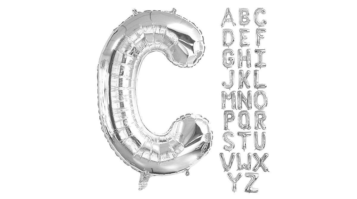 Lovoir 40 Inch Silver Letter C Balloon - Perfect for Parties