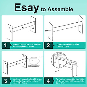 penypeal L85 Keyboard Stand for Adult Compatible for Yamaha P71//P45/P-125/P-128/P35Keyboard, Wooden, Black
