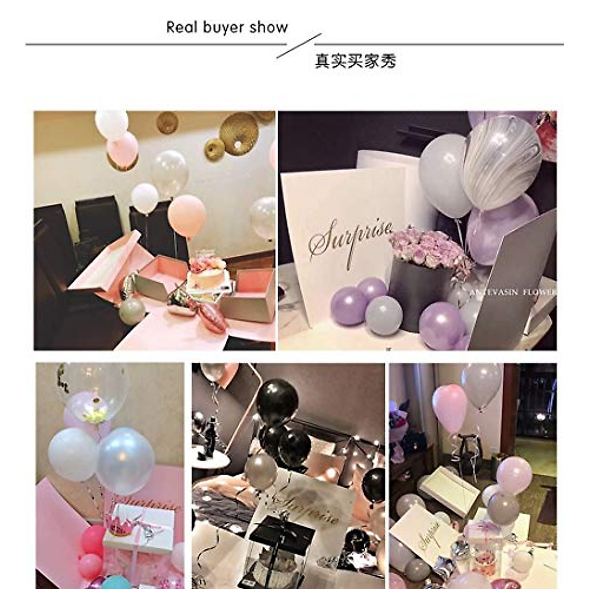 Birthday Surprise Box for him Explosion Gift Box Balloon Box - 19x19x19 inches for Marriage Proposal Birthday Party Christmas Any Surprise Event Available (Black Box+Balloons)