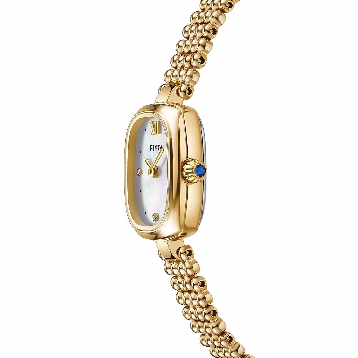 FIYTA Small Gold Watch Series Women's Watch, Rectangular Case, Adjustable Stainless Steel Bracelet, Wrapped by Stylish Gift Box, Elegant Present Watch for Women