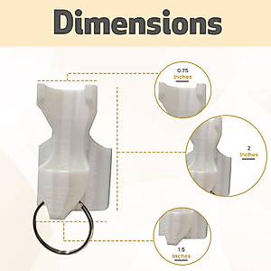 BFP Stanley Cup 40 oz Tumbler Chapstick Holder Keychain - White (Stanley Cup Not Included)