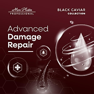 Mon Platin Professional Hair Mask, 500ML - Deep Conditioning for Dry, Colored, Damaged Hair with Black Caviar & Natural Silk Protein, SLS/Salt Free