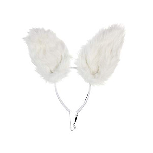 elope White Bendable Adjustable Bunny Ears Plush Costume Headband for adults kids Standard