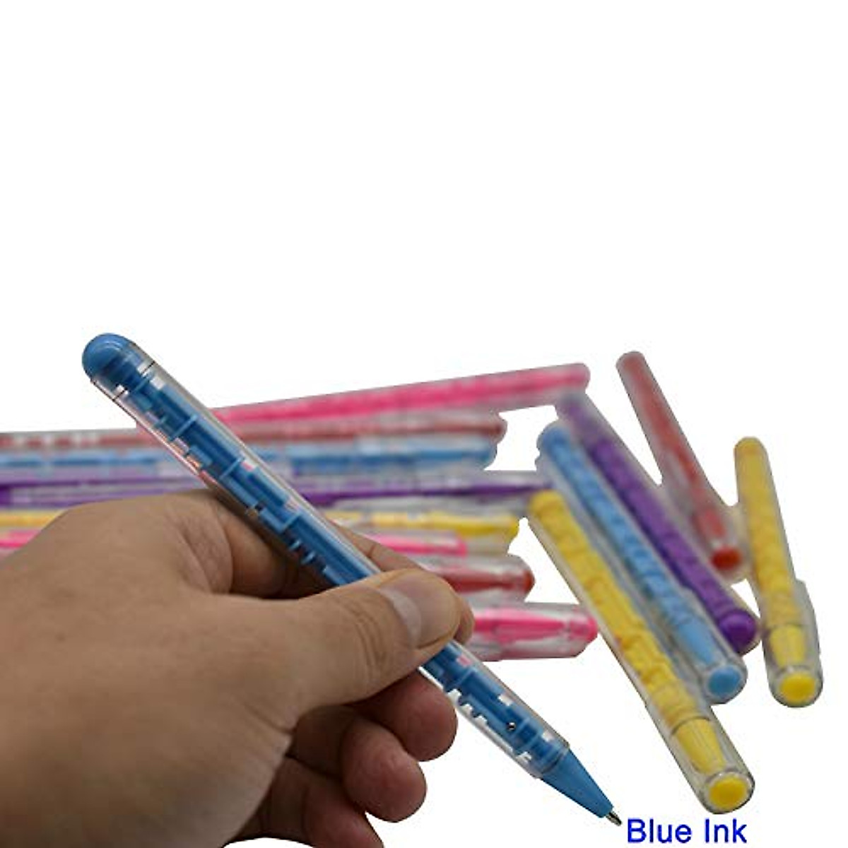 Maydahui 15PCS Maze Puzzle Shape Ballpoint Pen Novelty Creative Pens Blue Ink for Adults Student