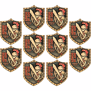 Armor of God Challenge Coin Bulk Pack of 10, Commemorative Military Souvenir Coins for Collectors, Knight Templar Shield Religious Pocket Prayer Token of Faith for Army, Navy, & Marine Veterans