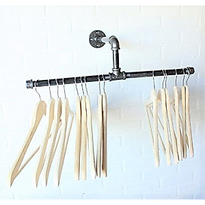 20" Urban Industrial Pipe Wall Rack - Clothing Rack, Closet Organization, Retail Display