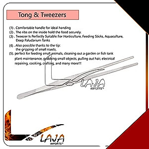 LAJA Imports 24" Tweezers (Herp Feeding Tool) Snake Reptile Stainless Steel