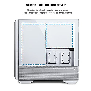 LIAN LI LANCOOL III E-ATX PC Case, Spacious RGB Gaming Computer Case with Hinged Tempered Glass Doors, Fine Mesh Panels, 4x140mm PWM Fans Pre-Installed High Airflow Chassis (White)