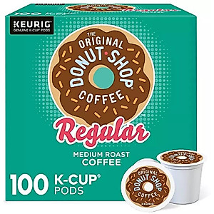 The Original Donut Shop Regular, Single-Serve Keurig K-Cup Pods, Medium Roast Coffee Pods, 100 Count (Box of 1)