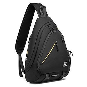 SKYSPER Sling Laptop Bag (Up to 13 Inch) - 18L Crossbody Sling Backpack Travel Shoulder Bag Hiking Daypack for Men Women(Black)