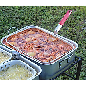 King Kooker KK6 15-Quart Aluminum Rectangular Fry Pan and Basket