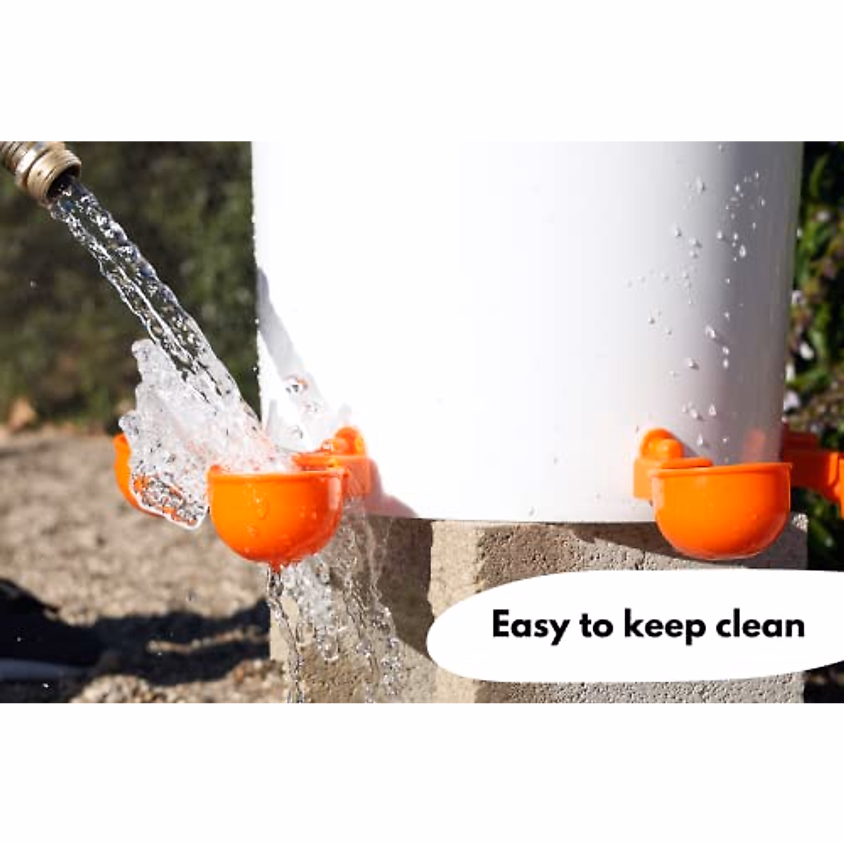 Roosty's® Chicken Waterer Cups x6 - Chicken Water Feeder Kit, Make Large Chicken Waterer 5 Gallon DIY Chicken Supplies, Chicken Water Cups, Duck Quail Waterer - Bebederos Para Gallinas,Poultry Waterer