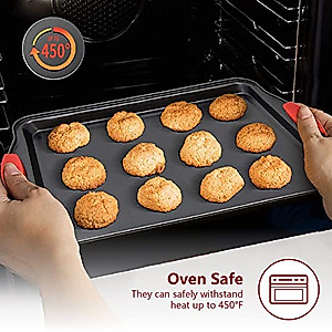 NBFTLTOP Carbon Steel Nonstick Bakeware Set, 9 Pieces Rimmed Baking Trays Cupcake Muffin Roasting Loaf Pan Cookie Sheets (Style 1)