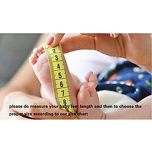 HONGTEYA Infant Baby Girls Ballet Dress Shoes Mary Jane Princess Soft Sole Frist Walkers Crib Moccasins ï¼ˆ6-12Months/US 5/4.72/See Size Chart,Beige