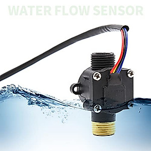 kobeIeen G1/2" Water Meter Flowmeter Counter 1-30L/min