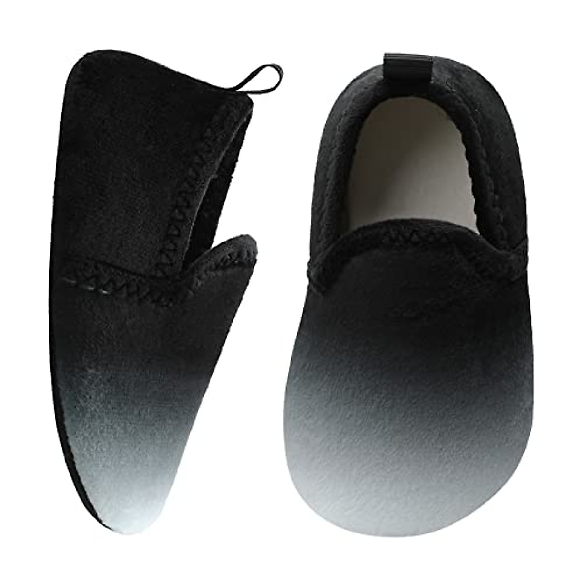 Girls Boys Home Slippers Warm Dinosaur House Slippers For Toddler Fur Lined Winter Indoor shoes Black Gradient 10-10.5 Toddler