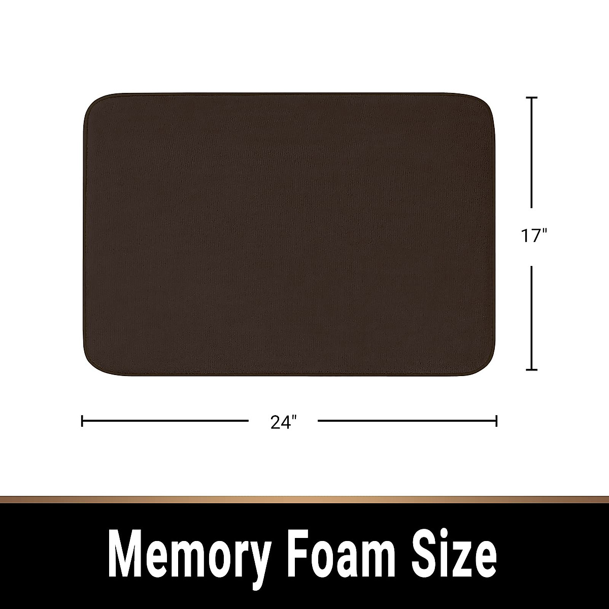 MAYSHINE Memory Foam Non Slip Anti Fatigue Bath Mat | Thick Absorbent Plush Velvet Bathroom Rug - Machine Washable, 17x24, Red